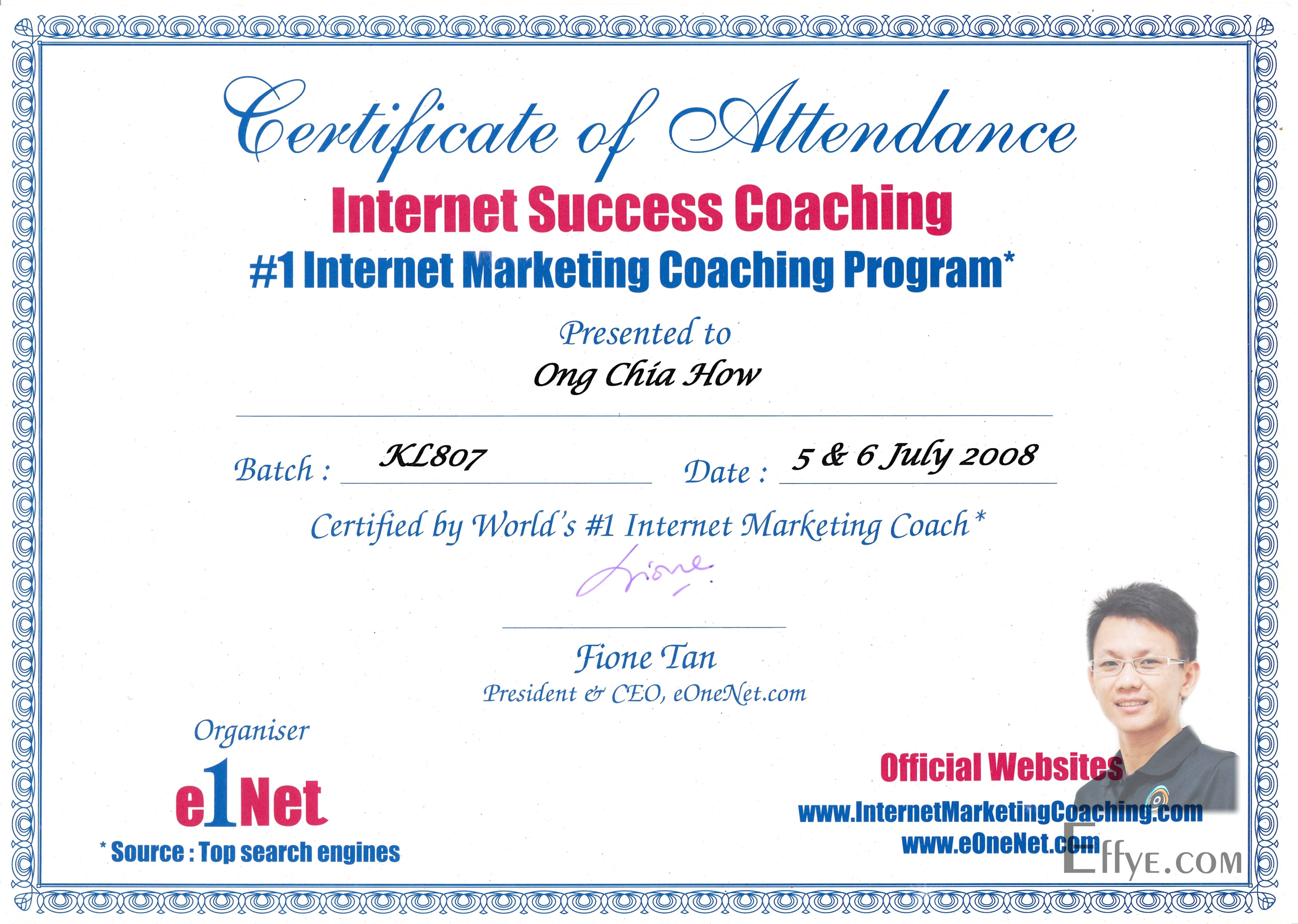 Raymond Ong Resume | Effye Media